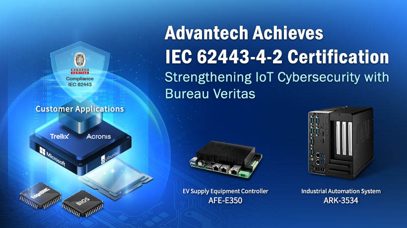 Advantech Earns IEC 62443 Certification in Partnershi - 研华