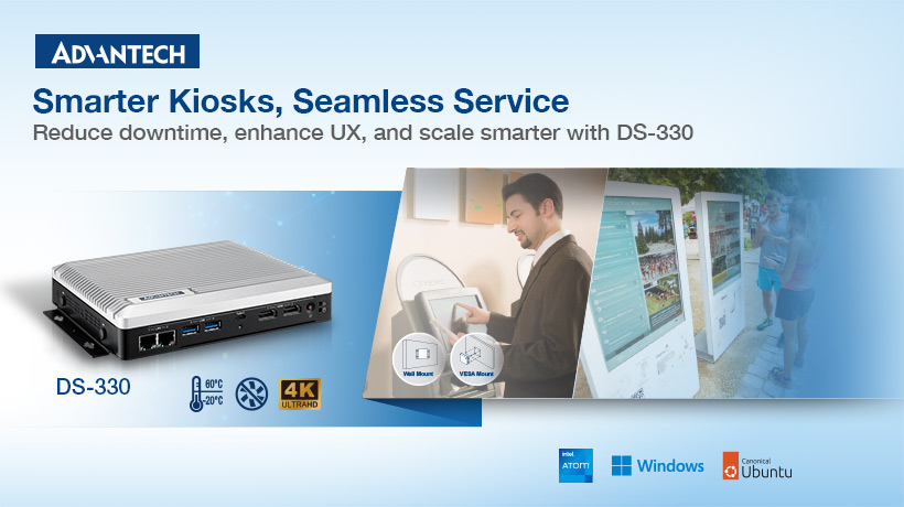 Advantech DS-330: Nền Tảng Thông Minh Cho Thế Hệ Kios - 研华