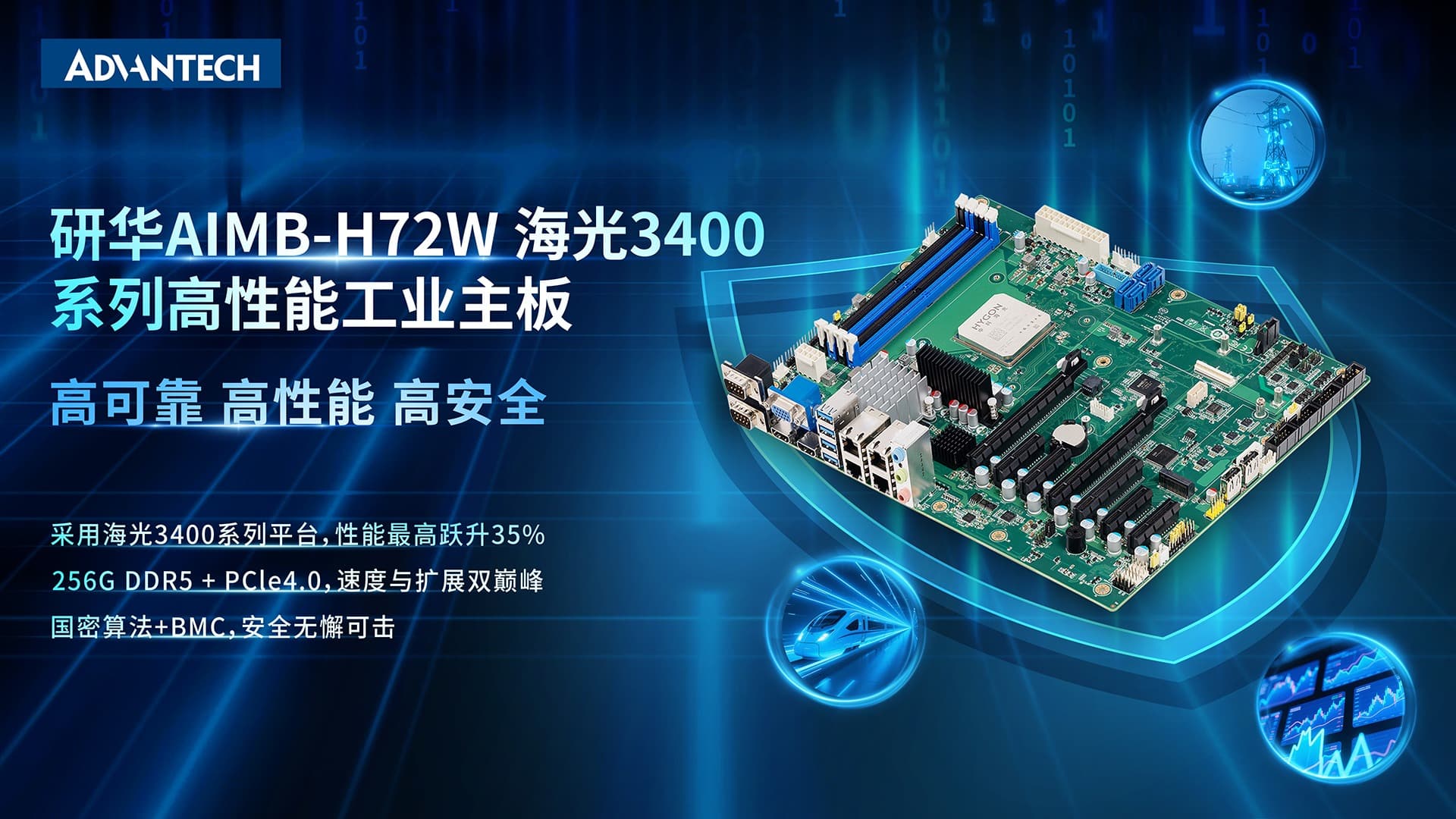 研华发布AIMB-H72W工业主板：海光3400处理器+16核算力 赋 - 研华