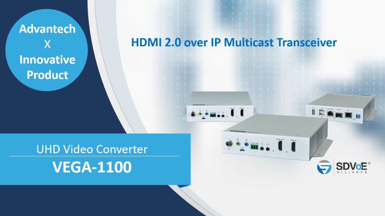 VEGA-1100, HDMI 2.0 over IP Multicast Transceiver, wi - 研华